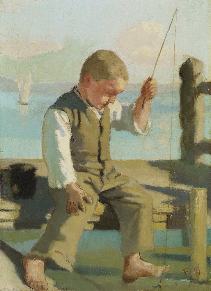The Little Fisherman by Ferdinand Hodler: Fine art print